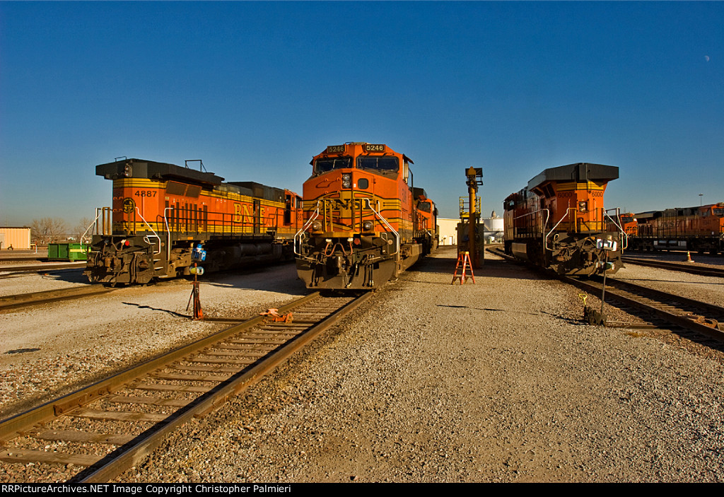 BNSF 4887, 5246, and 6000